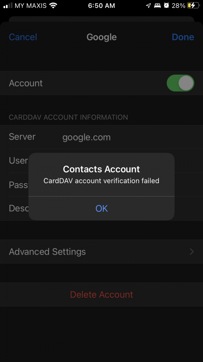 Tutorial How To Resolve CardDAV Account Verification Failed With Correct Password In IPhone tutorial-how-to-resolve-carddav-account-verification-failed-with-correct-password-in-iphone